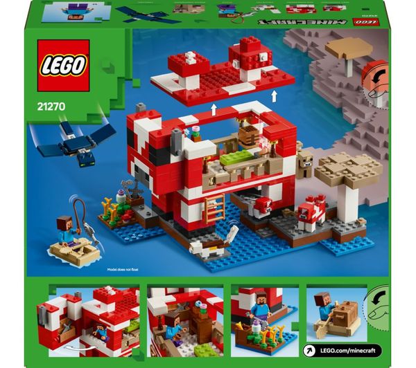 LEGO Minecraft 21270 The Mooshroom House Set - 6526780 - Currys Business
