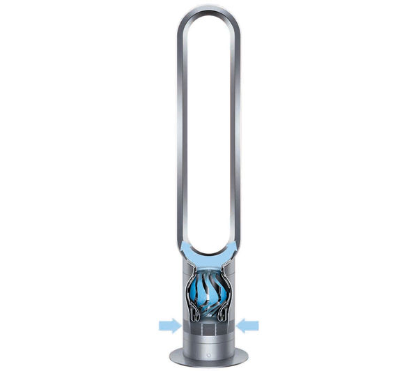 DYSON AM07 Tower Fan - Iron & Blue - 300911-01 - Currys Business