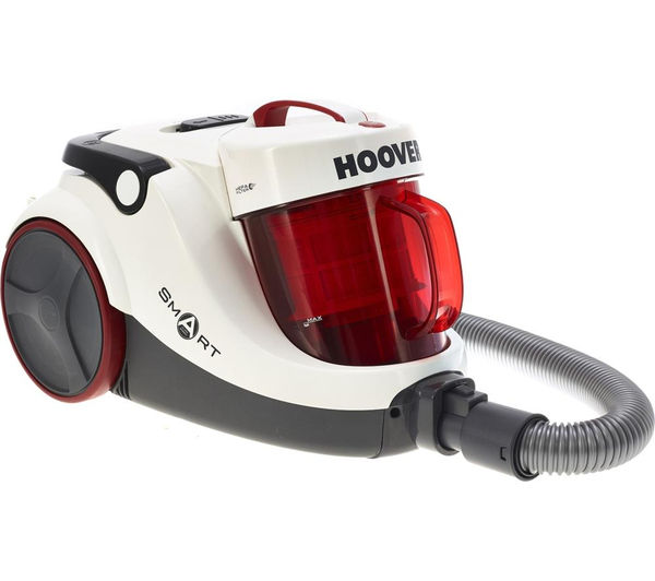 HOOVER Smart SP81SM02001 Cylinder Bagless Vacuum Cleaner - White & Red ...