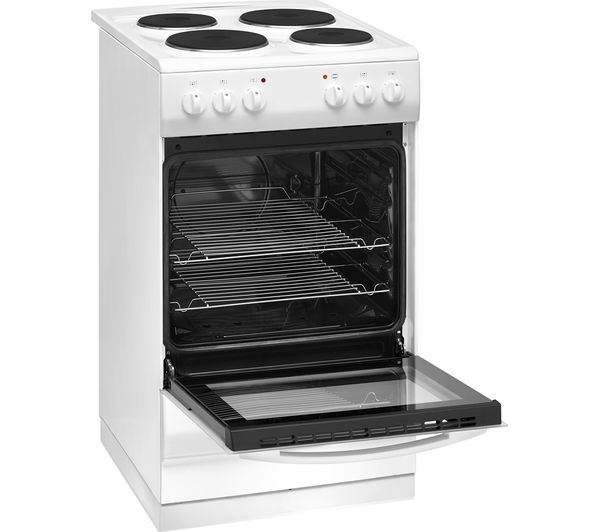 ESSENTIALS CFSEWH17 50 cm Electric Solid Plate Cooker - White ...