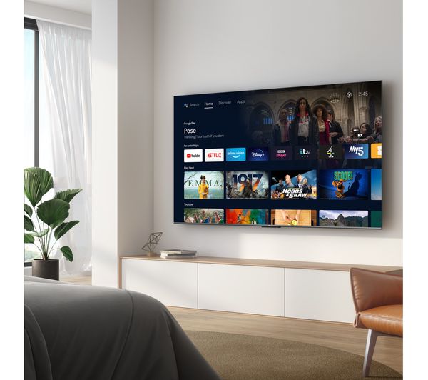 TCL 43P735K 43" Smart 4K Ultra HD HDR LED TV with Google Assistant ...