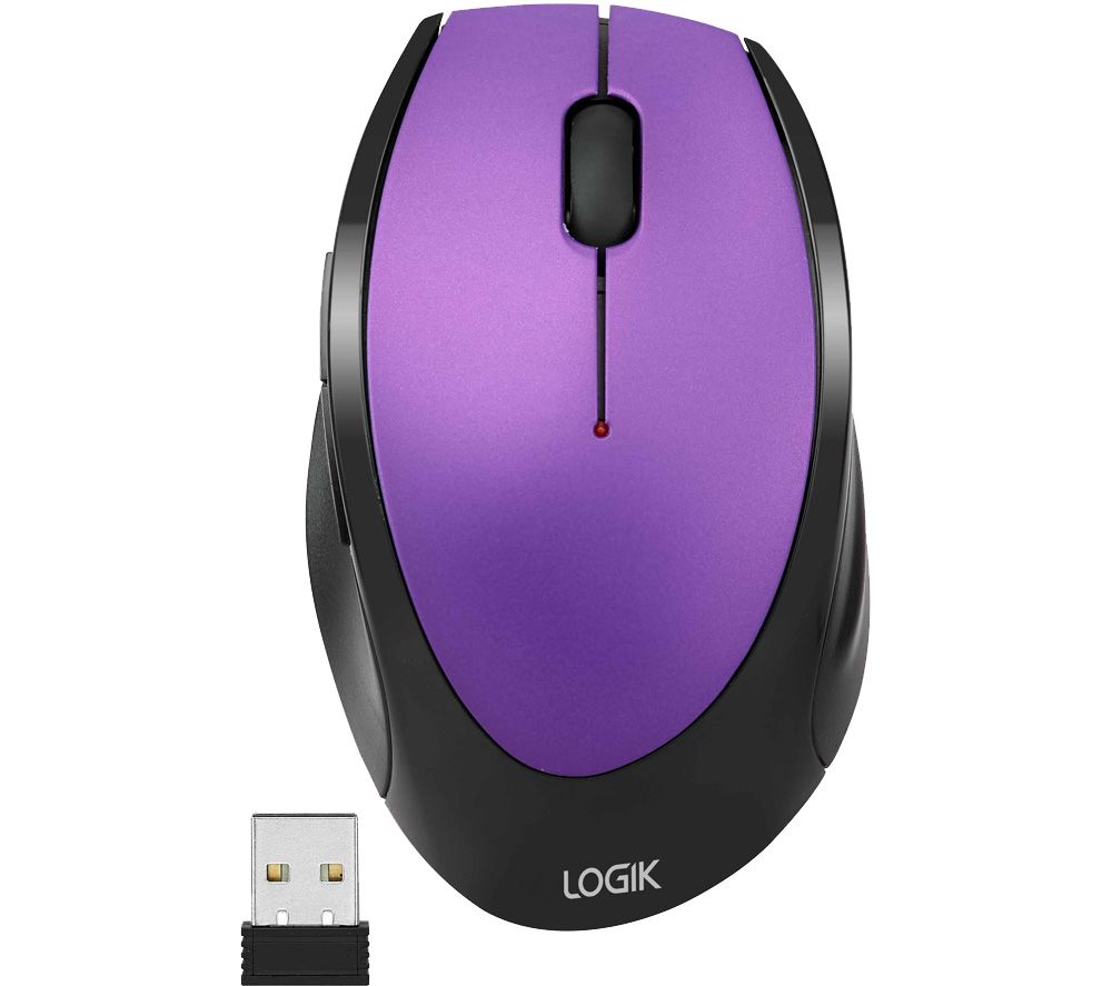 LOGIK LWLMPP23 Wireless Optical Mouse - Purple Fast Delivery | Currysie