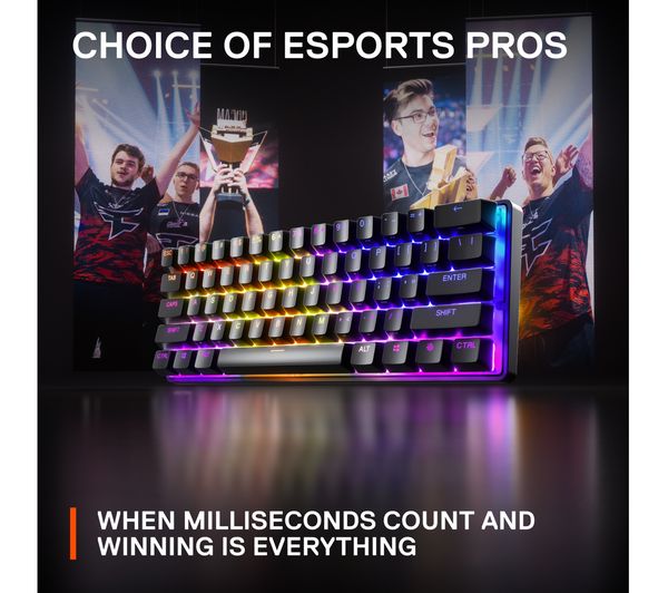 STEELSERIES Apex Pro Mini Mechanical Gaming Keyboard - Black - 64821 ...