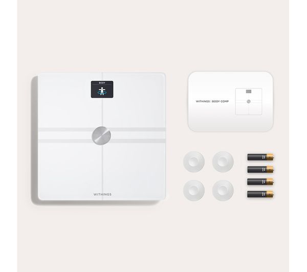 WITHINGS Body Comp Bathroom Scale - White - WBS12-WHITD-ALL-INTD ...