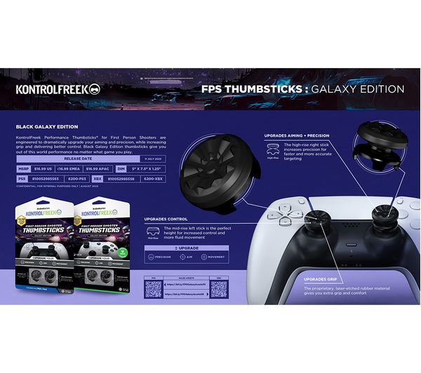 KONTROL FREEK FPS Thumbsticks for PS5 - Galaxy Black - 6200-PS5 ...