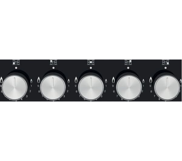 HOTPOINT Flame Control HGS 72S BK 75 cm Gas Hob - 869991634350 - Currys ...