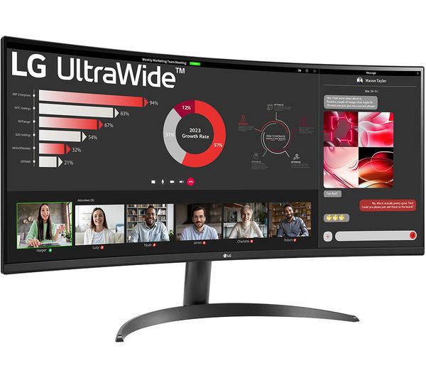 LG UltraWide 34WR50QC-B.AEK Quad HD 34" Curved VA LCD Monitor - Black ...