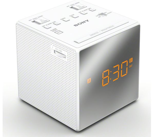 SONY ICF-C1TW FM/AM Clock Radio - White - 4905524962130 - Currys Business