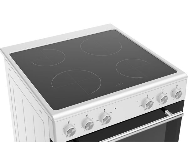 LOGIK LFTC60W24 60 cm Electric Ceramic Cooker - White - - Currys Business
