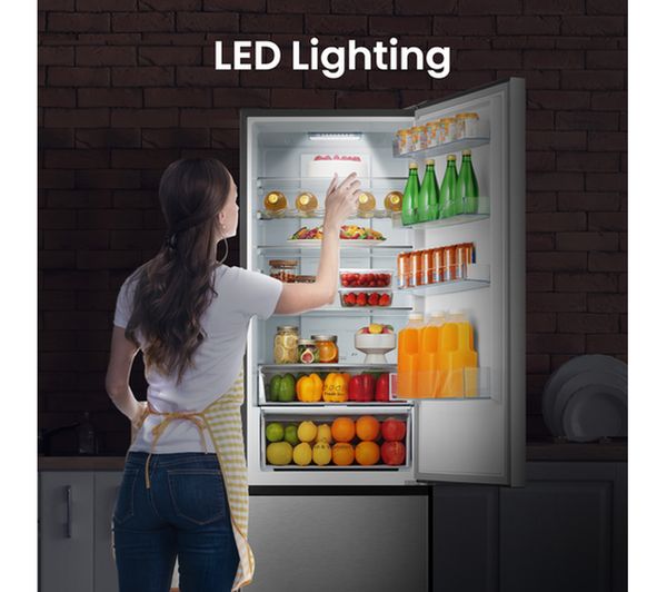 HISENSE RB435N4BCE 60/40 Fridge Freezer - Stainless Steel - RB435N4BCE ...