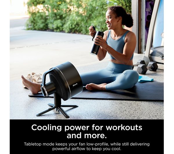 SHARK FlexBreeze FA220UK Portable 11.3" Hybrid Pedestal Fan - Charcoal ...