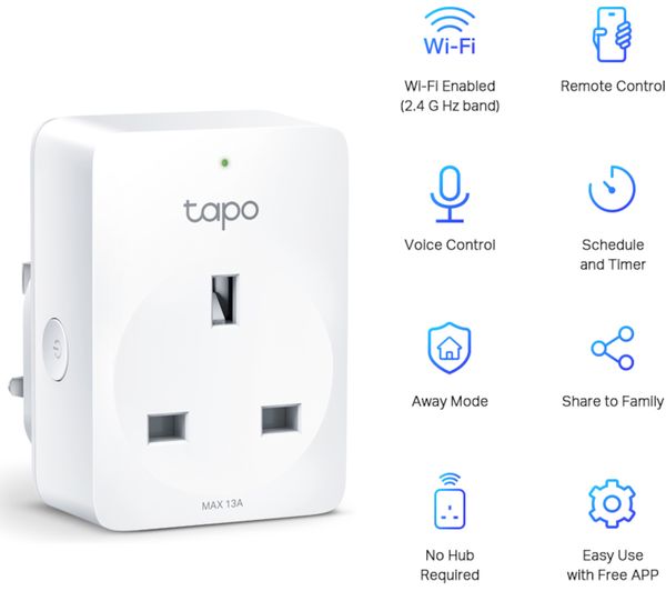 TP-LINK Tapo P100 Mini Smart WiFi Socket - 5485141 - Currys Business
