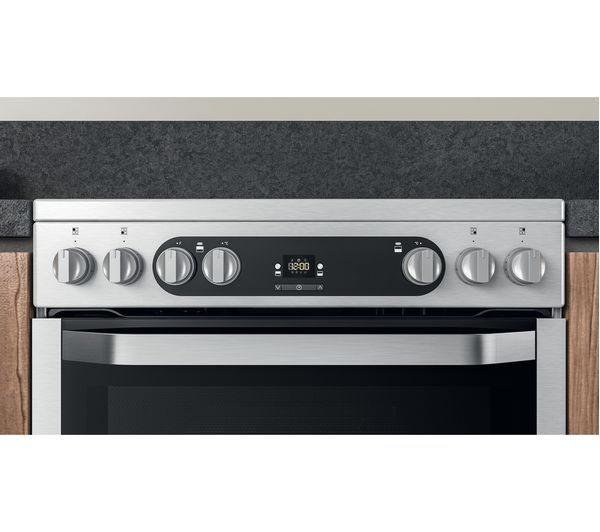HOTPOINT Multiflow HDM67V9HCX 60 cm Electric Ceramic Cooker - Inox ...