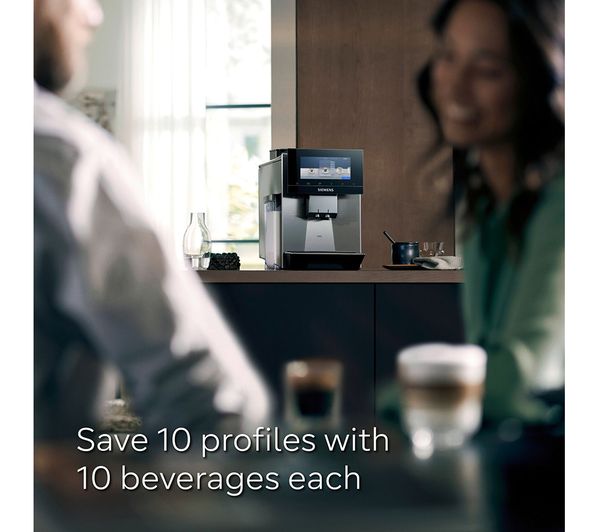 SIEMENS TQ907GB3 EQ900 Smart Bean to Cup Coffee Machine - Black ...