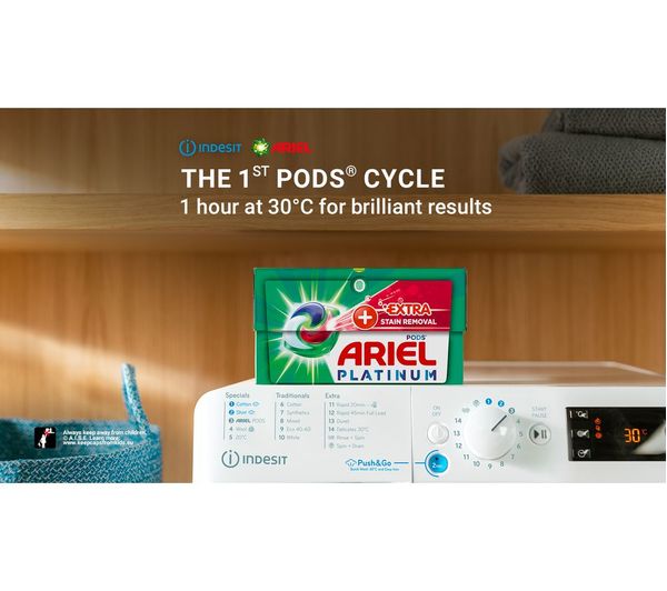 INDESIT Innex Steam Push&Go BWE 81496X SV UK 8 kg 1400 Spin Washing ...