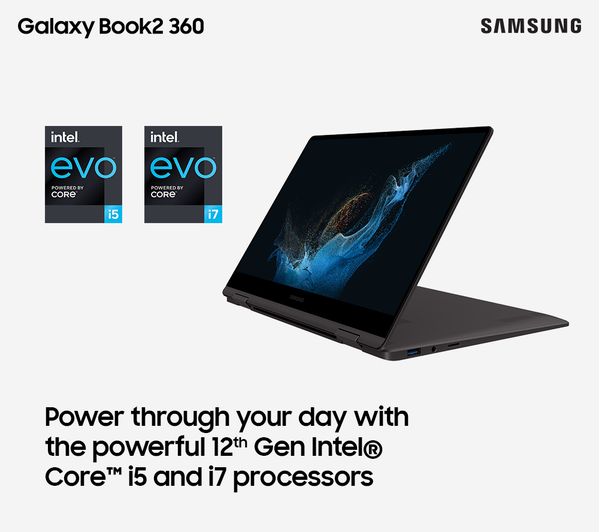 SAMSUNG Galaxy Book2 360 13.3" 2 in 1 Laptop - Intel® Core™ i5, 256 GB ...