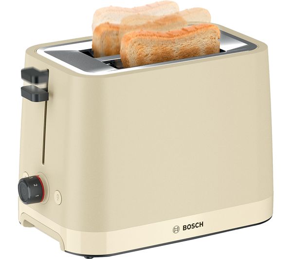 BOSCH MyMoments TAT3M127GB 2-Slice Toaster - Cream - TAT3M127GB ...