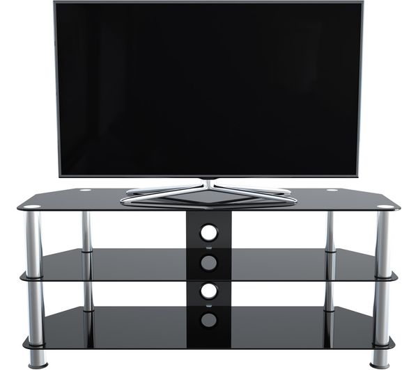 AVF 1400 mm TV Stand for up to 55" TVs - Black & Chrome - SDC1140CM ...