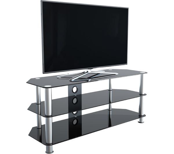 AVF 1400 mm TV Stand for up to 55" TVs - Black & Chrome - SDC1140CM ...