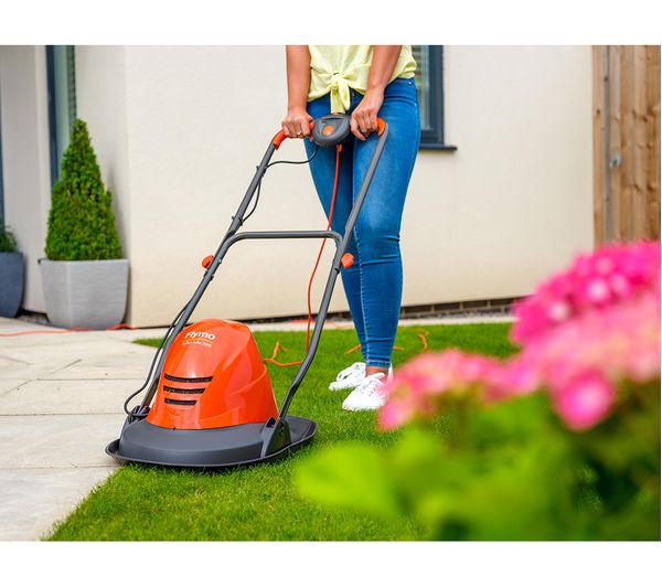 FLYMO Turbo Lite 250 Corded Hover Lawn Mower - Orange & Black ...