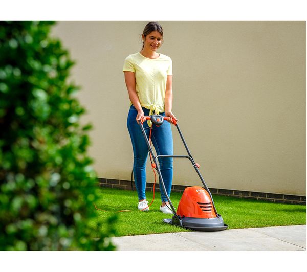FLYMO Turbo Lite 250 Corded Hover Lawn Mower - Orange & Black ...