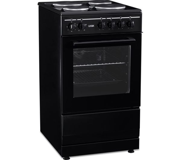 LOGIK LFSE50B25 50 cm Electric Solid Plate Cooker - Black - - Currys ...