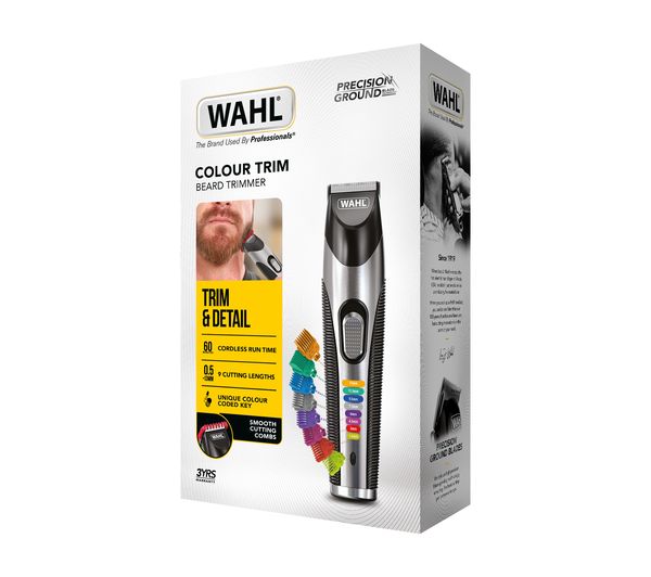 WAHL Colour Trim Stubble & Beard Trimmer Kit - Black & Silver - 9891 ...
