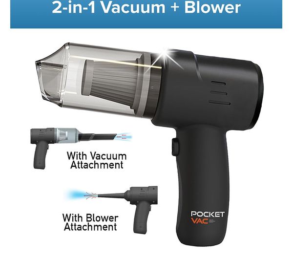 POCKET VAC 2-in-1 Handheld Vacuum Cleaner - Black - 02545 - Currys Business