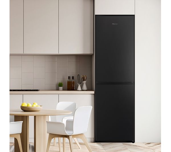 HISENSE RB327N4BBE 50/50 Fridge Freezer - Black & Steel - RB327N4BBE ...