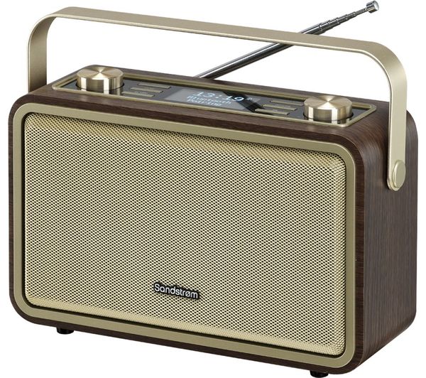 SANDSTROM SDABSBR22 DAB+/FM Retro Bluetooth Radio - Golden & Brown ...