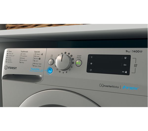 INDESIT BWE 91496X S UK N 9 kg 1400 Spin Washing Machine - Silver ...