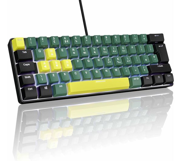 ADX Firefight Core 23 Gaming Keyboard - Black, Green & Yellow ...