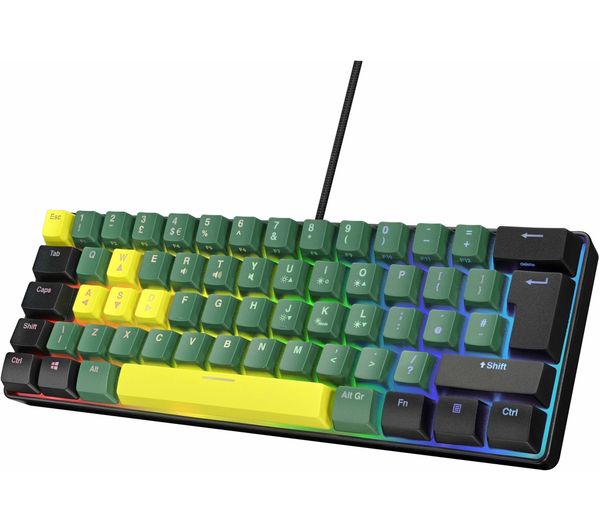 ADX Firefight Core 23 Gaming Keyboard - Black, Green & Yellow ...