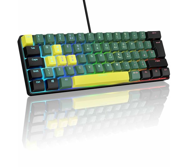 ADX Firefight Core 23 Gaming Keyboard - Black, Green & Yellow ...