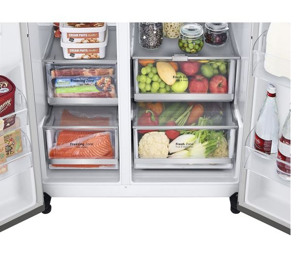 LG InstaView GSVV80PYLL American-Style Smart Fridge Freezer - Grey ...