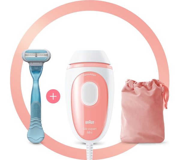 BRAUN Silk-expert Mini PL1014 IPL Hair Removal System - White & Pink - BRAIPL1014 - Currys Business