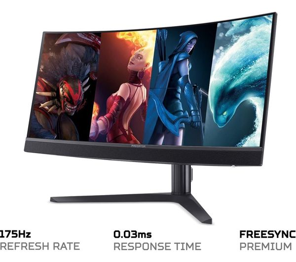 ACER Predator X34Vbmiiphuzx Wide Quad HD 34" Curved OLED Gaming Monitor - Black - UM.CXXEE.V02 ...