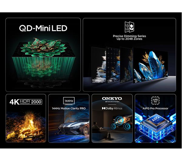 TCL C7K 50" QD-Mini LED 4K HDR Smart Google TV - 50C7K - 50C7K-UK 50 ...