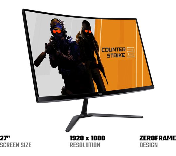 ACER Nitro ED270RS3 Full HD 27" Curved VA LCD Gaming Monitor - Black ...