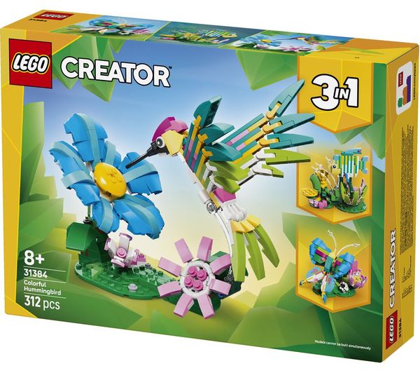 LEGO Creator 31384 3-in-1 Wild Animals: Colourful Hummingbird Set ...
