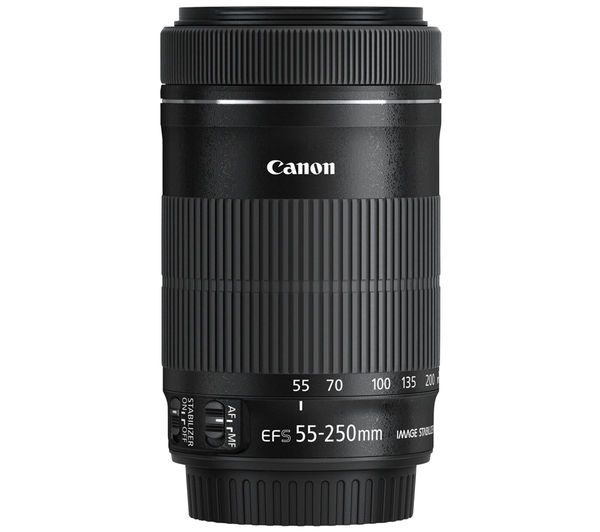 CANON EF-S 55-250 mm f/4-5.6 STM IS Telephoto Zoom Lens - 8546B005 ...