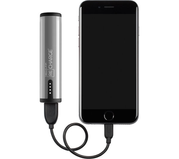 TECHLINK Recharge 3400 Portable Power Bank - Grey - 527045 - Currys ...