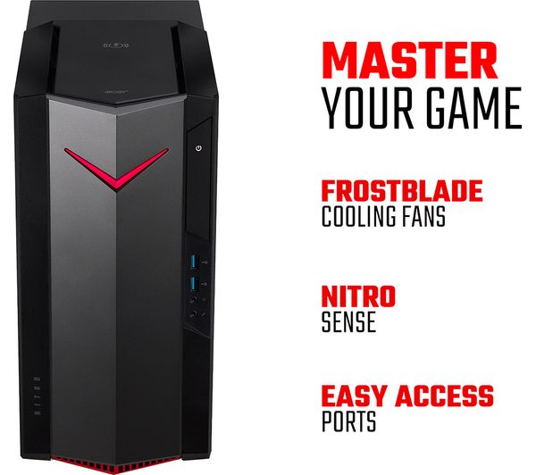 ACER Nitro N50-120 Gaming PC - AMD Ryzen™ 5, RTX 3050, 512 GB SSD - DG ...