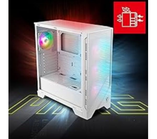 MSI MAG FORGE 320R AIRFLOW ATX Mid-Tower PC Case - White - 125448 ...
