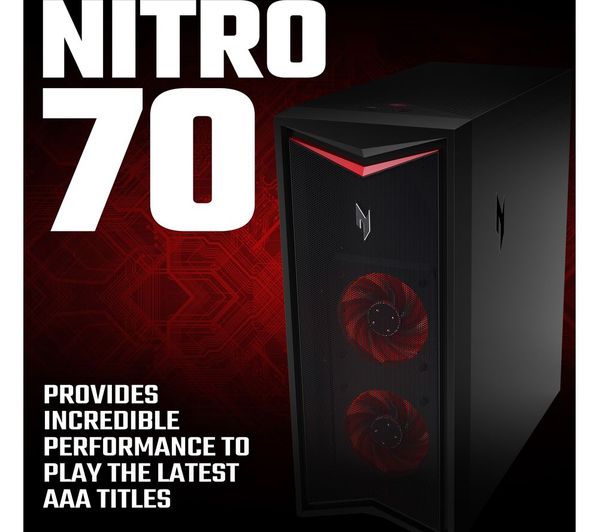 ACER Nitro N70-130 Gaming PC - AMD Ryzen 7, RTX 4070 SUPER, 1 TB SSD ...