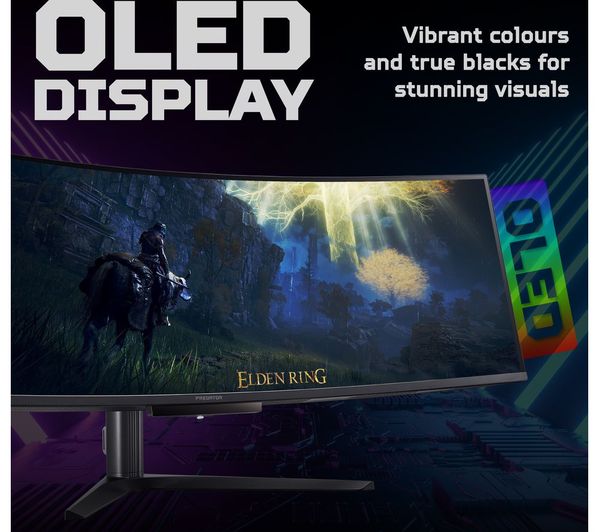 ACER Predator X49X Dual Quad HD 240HZ 49" Curved OLED Gaming Monitor ...