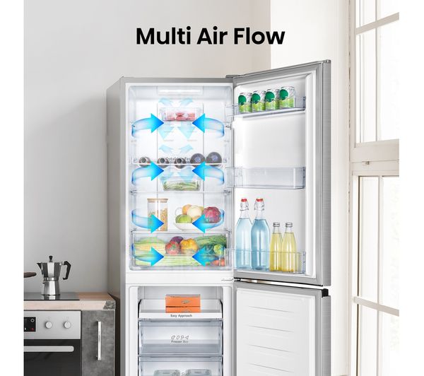 HISENSE RB327N4BCE 50/50 Fridge Freezer - Stainless Steel - RB327N4BCE ...