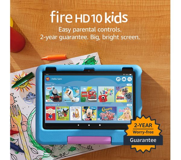 AMAZON Fire HD10 Kids 10.1” (ages 3-7) Tablet (2023) - 32 GB, Blue ...