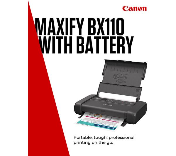 CANON MAXIFY BX110 Wireless Inkjet Portable Printer with Battery - 7069C042 - Currys Business