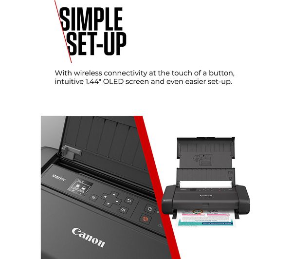 CANON MAXIFY BX110 Wireless Inkjet Portable Printer with Battery ...